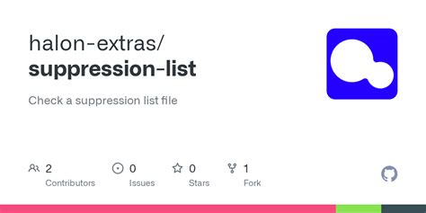 GitHub Halon Extras Suppression List Check A Suppression List File