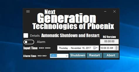 Automatic Restart And Shutdown Utility Autoit Example Scripts