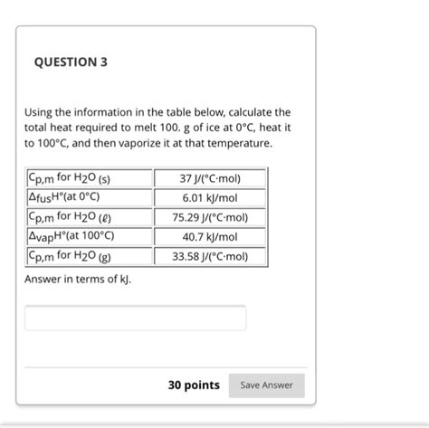 solved question 3 using the information in the table below