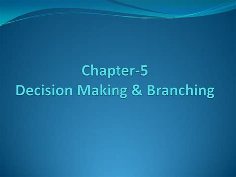 Control Flow Statements Pptx