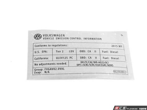 Genuine Volkswagen Audi 03l010005c Emission 03l 010 005 C