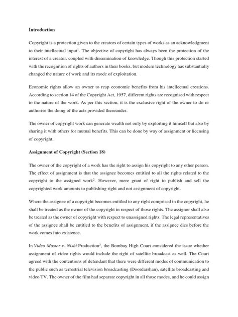 Assignment And Licensing Of Copyright Pdf License Copyright