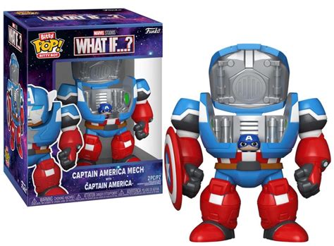 Marvel Bitty Bots Captain America Mech Avec Cap