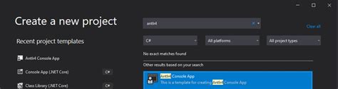 Can T Find Template Installed By Nuget In Visual Studio Stack Overflow