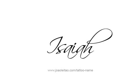 Isaiah In Cursive Letters