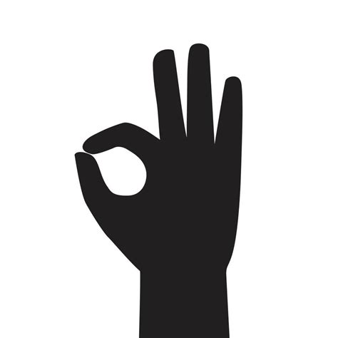Mano Gesto Ok Signo Vector Ilustración 13973787 Vector En Vecteezy