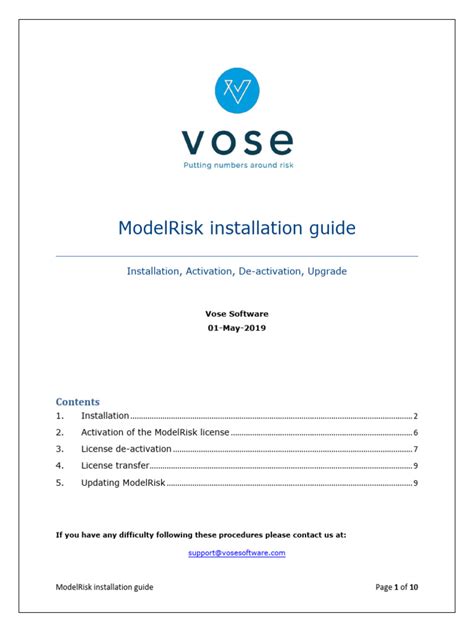Modelrisk Installation And Uninstallation Guide Pdf Installation