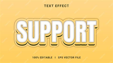 Premium Vector Editable Support Gradient Text Effect With 3d Type
