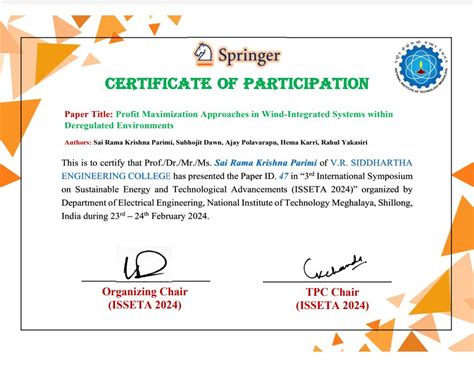 Parimi Sai Rama Krishna On Linkedin Isseta2024 Publication Research