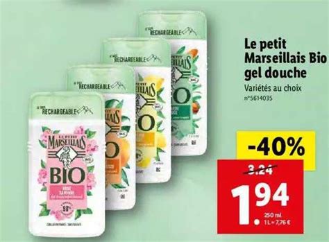 Promo Le Petit Marseillais Bio Gel Douche Chez Lidl Icatalogue Fr