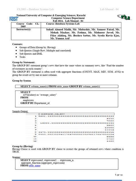 lab manual 04 pdf data management software data management