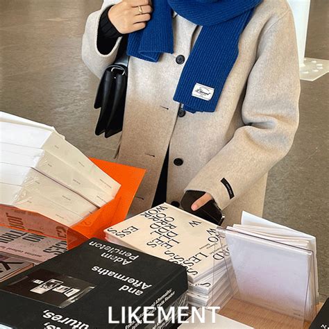 라이크유 [라이크먼트] 로인드 캐시미어 하찌 머플러 Acc 2color 위시버킷