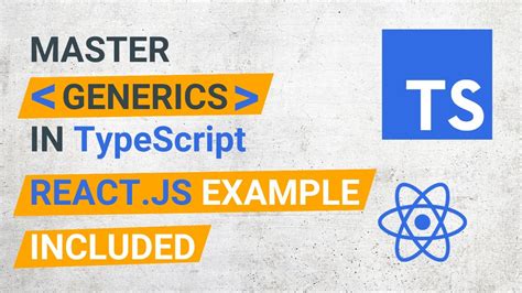 Master Typescript Generics Reactjs Example Included Youtube