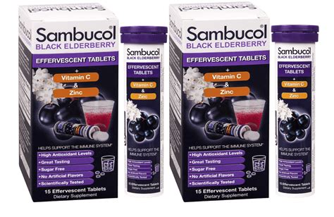 Sambucol Black Elderberry Effervescent Tablets 15 Effervescent