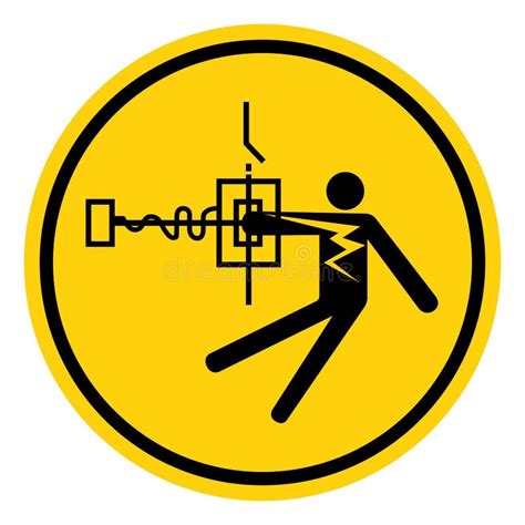 Risk Electrical Shock Symbol Sign Vector Illustration Isolate On