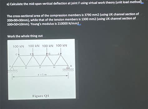 A ﻿calculate The Mid Span Vertical Deflection At