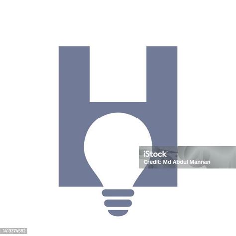 편지 H 전기 로고는 전구 아이콘 벡터 템플릿과 결합합니다 전구 로고 타입 기호 기호 개념에 대한 스톡 벡터 아트 및 기타 이미지 개념 교육 단순함 Istock