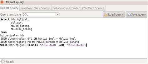 Membuat Report Cross Tab Penjualan Barang Menggunakan Ireport Java