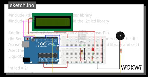 DHT LCD Copy Wokwi ESP32 STM32 Arduino Simulator