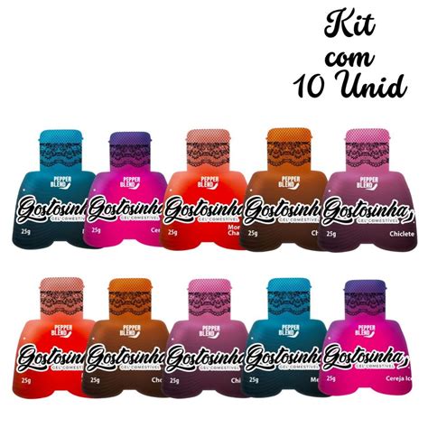 Kit C 10 Gostosinha Gel Comestível Para Oral Pepper Blend 25g