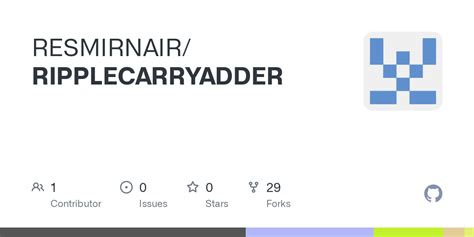 GitHub RESMIRNAIR RIPPLECARRYADDER