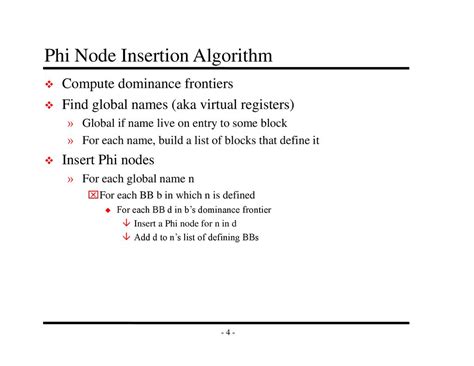Dominator Tree First Bb Is The Root Node Each Node Ppt Download