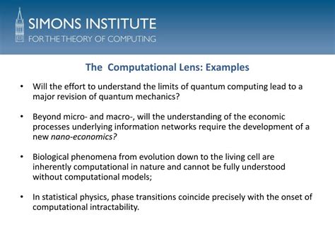 Ppt Simons Institute For The Theory Of Computing Powerpoint Presentation Id 2963261