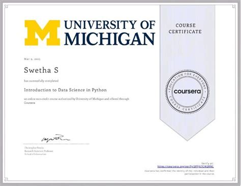 Swetha Sathish On Linkedin Coursera Datascience Python