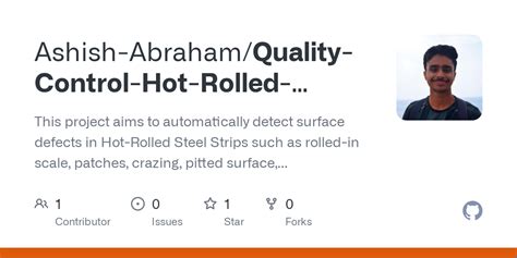GitHub Ashish Abraham Quality Control Hot Rolled Steel Strips This Project Aims To