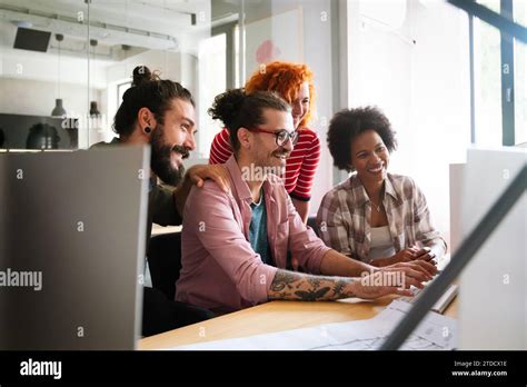 Mixed Team Of Software Engineers Brainstorming Ideas Diverse App Developers Collaborating As