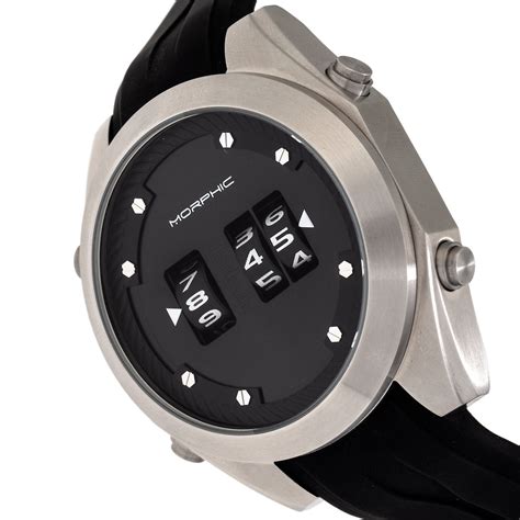 Morphic M76 Series Mens Watch Black Band Silver Case Mph7601 Morphic