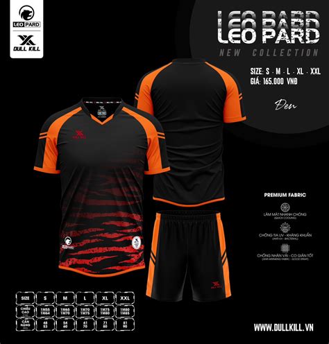 Áo Bóng đá Không Logo Leo Pard Đen