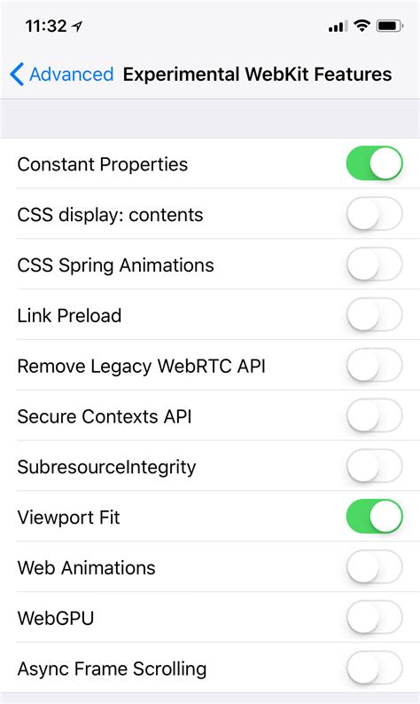 Ios Safari Experimental Webkit Features Rapple