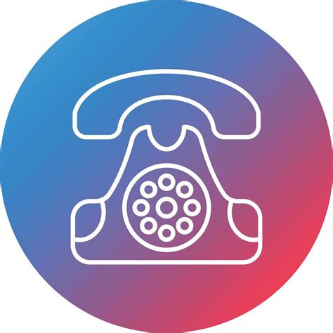Landline Line Gradient Circle Background Icon 16826933 Vector Art At