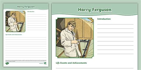 Harry Ferguson Biography Template Teacher Made Twinkl