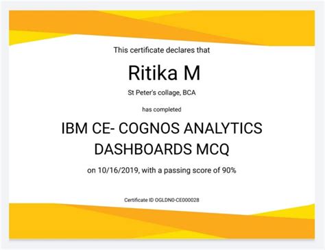Ritika Murali On Linkedin Ibm Ce Cognos Analytics Certification