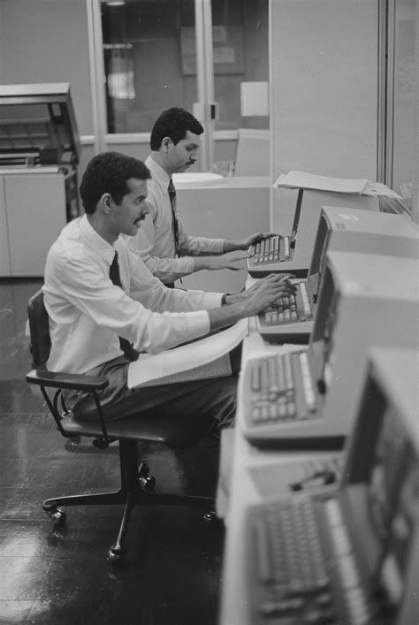 Men Working On Computers At The Office 1980s R Classicdesicool