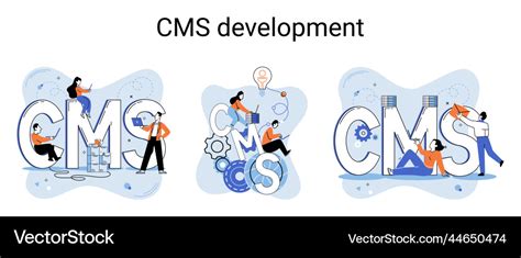 Concept Of Digital Content Management System Cms Vector Image