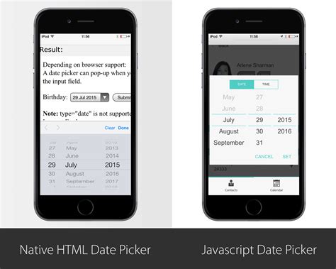 JS Vs Native Controls In Web And Hybrid Apps Mobiscroll Blog Design UI And UX For