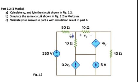 SOLVED Calculate Value Of Vo And Io Show All Calculations Part Marks Calculate Vo And