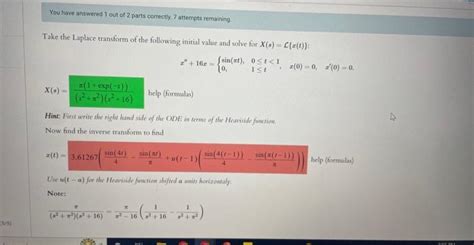 Solved Take The Laplace Transform Of The Following Initial Chegg