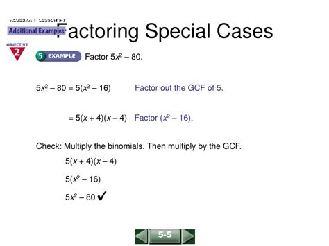 Ppt Factoring Special Cases Powerpoint Presentation Free Download