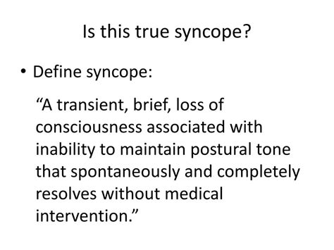 Ppt Syncope Powerpoint Presentation Free Download Id 2085184