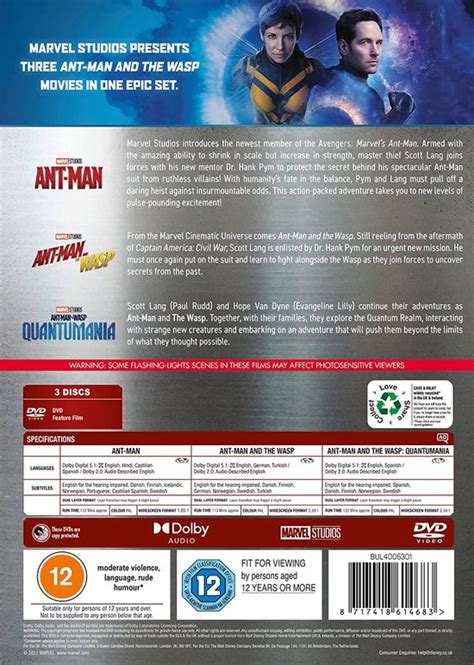 Ant Man 1 3 Dvd Import Zonder Nl Ot Dvd Paul Rudd Dvds Bol