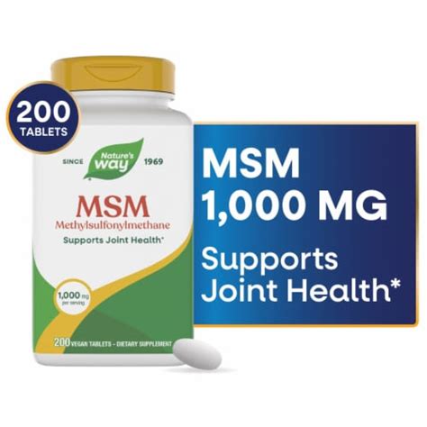 Natures Way Msm Tablets 1000 Mg Per Serving 200 Ct Frys Food Stores