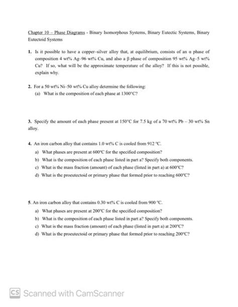 Solved Chapter Phase Diagrams Binary Isomorphous Chegg