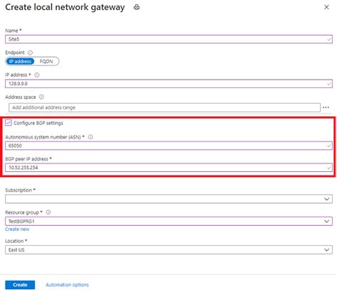 vpn gateway に bgp を構成する ポータル azure vpn gateway microsoft learn