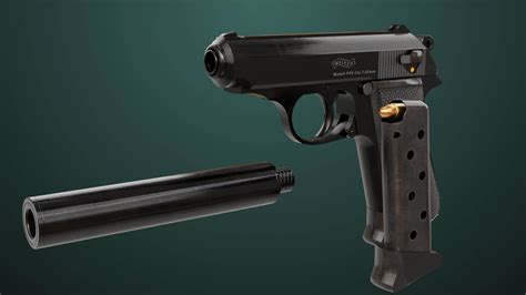 Pistol 05 Black All Pbr Unity Ue Textures Included 3d Model By Eight