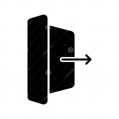 Sign Out Icon Set Exit Quit Vector Symbol Output Sign Account Logout Button Signing Off