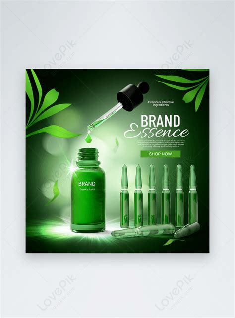 대나무 잎 에센스 스킨 케어 프로모션 배너 이미지 사진 465426270 무료 다운로드